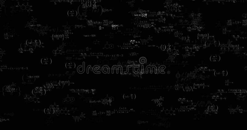 Image of Mathematical Equations Processing on Black Background Stock ...