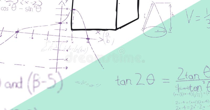 Image of Mathematical Equations on White Background Stock Image - Image ...