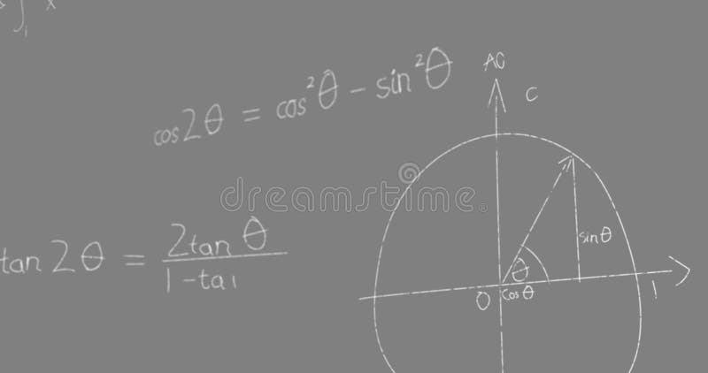 Image of Mathematical Formulae on Gray Background Stock Illustration ...