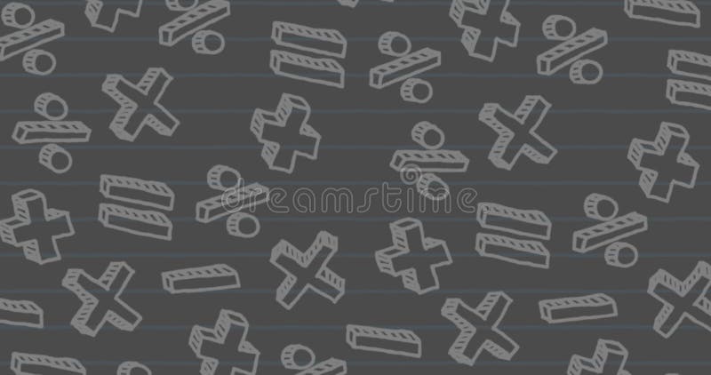 Image of Mathematical Symbols on Grey Background Stock Illustration ...