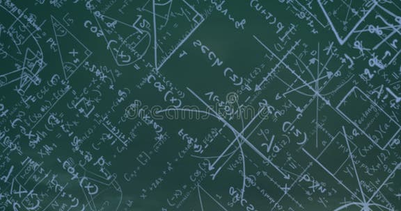 Image of Mathematics Formulas on Green Background Stock Image - Image ...