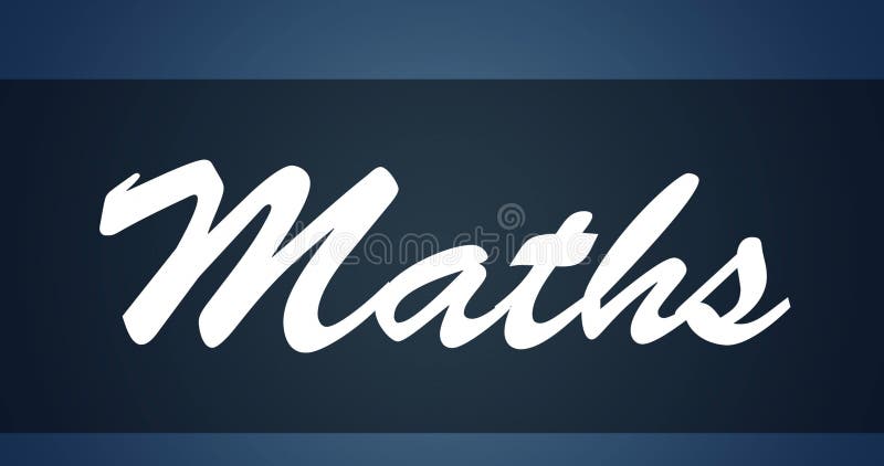 Image of Maths Text on Blue Background Stock Illustration ...