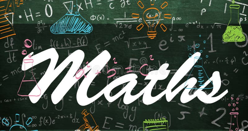 Image of Maths Text Over Mathematical Equations Stock Illustration ...