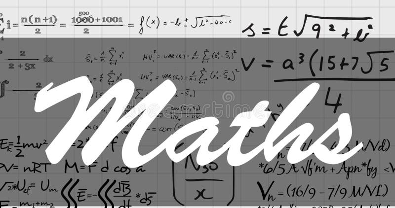 Image of Maths Text Over Mathematical Equations Stock Illustration ...
