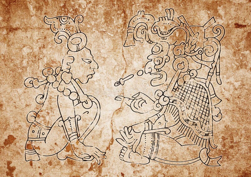 Image from the Mayan Dresden Codex Stock Illustration - Illustration of ...