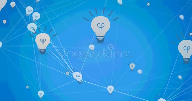 Image of Media Icons on Blue Background Stock Illustration ...