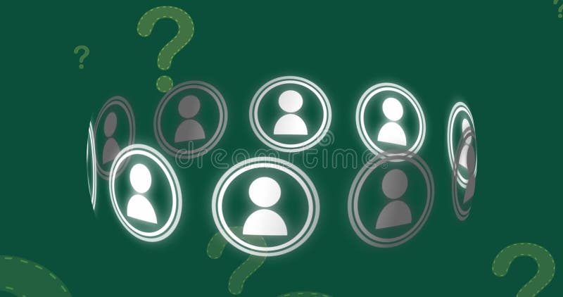 Image of Media Icons Over Question Marks Stock Illustration ...