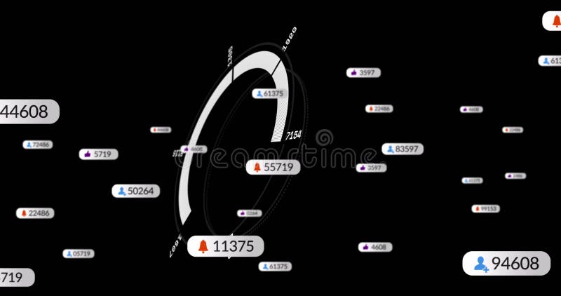 Image of Media Icons Over Scope Scanning Stock Illustration ...