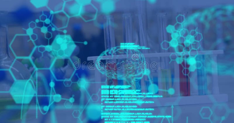 Image of Medical Data Processing, Human Brain, Molecules and Chemical ...