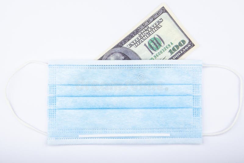 Image of Medical Mask Money Banknote Stock Photo - Image of bank ...