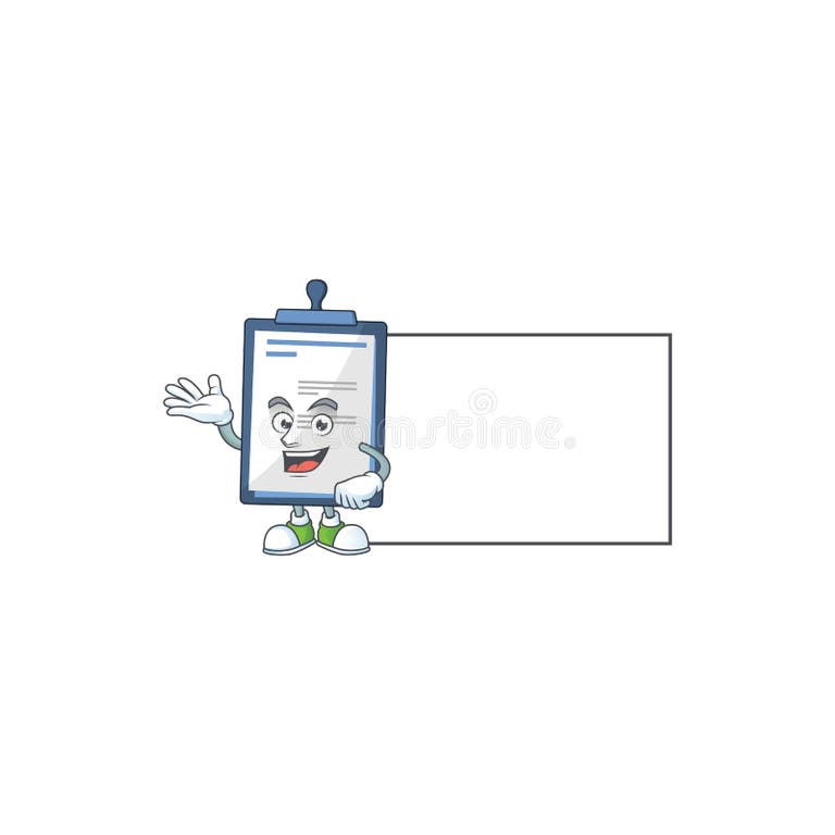 An Image of Medical Note with Board Mascot Design Style Stock Vector ...