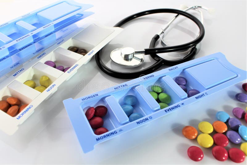 An Image of a Medication Box Stock Photo - Image of healthy, pillbox ...