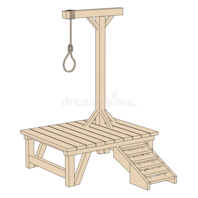 Image of medieval gallows stock illustration. Illustration of toon ...