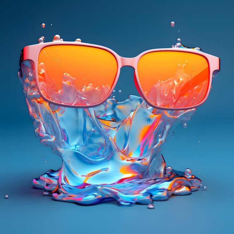 Melting sunglasses stock illustration. Illustration of transience ...
