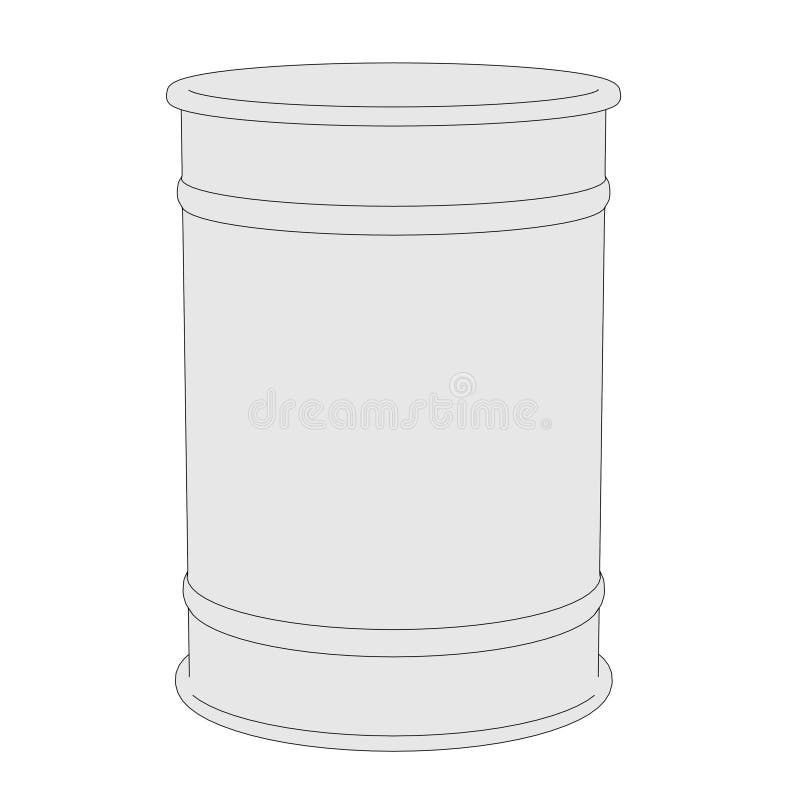 Image of metal barrel stock illustration. Illustration of cartoon ...