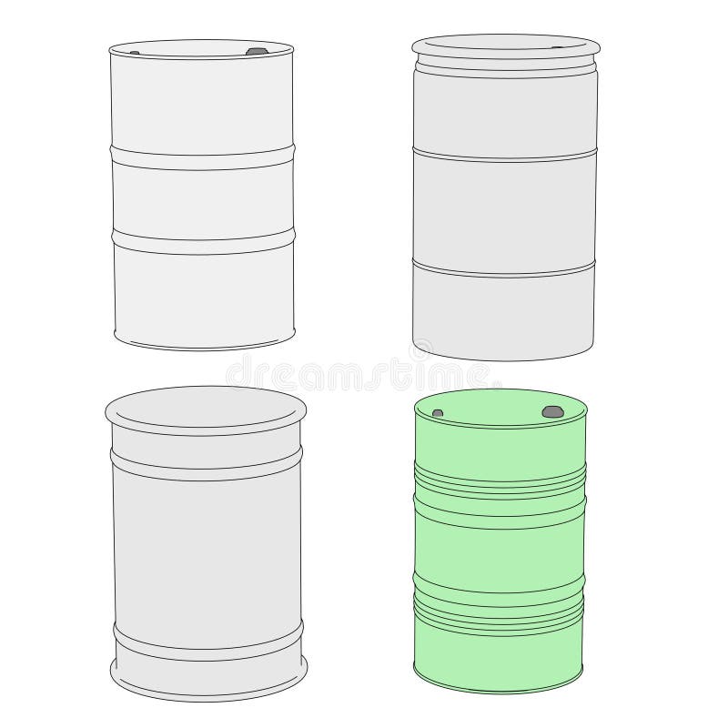 Image of metal barrels stock illustration. Illustration of sketch ...