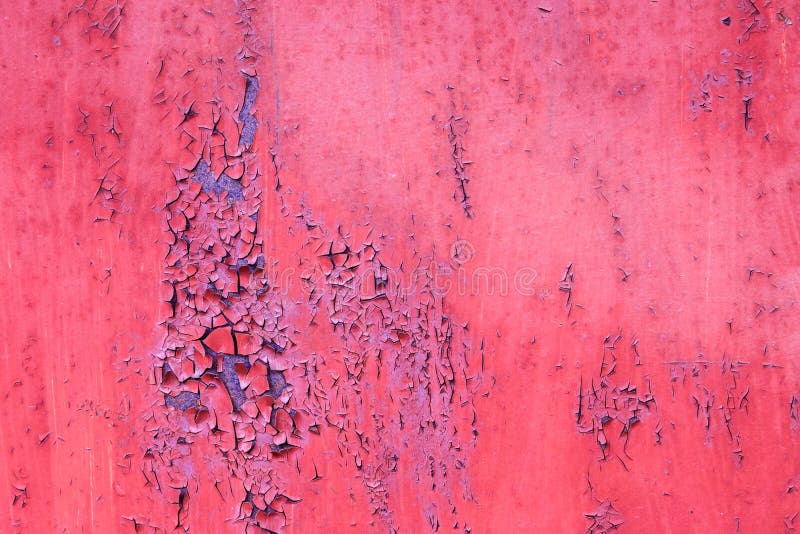 Red Painted Metal Background with Streaks of Rust for Creativity ...