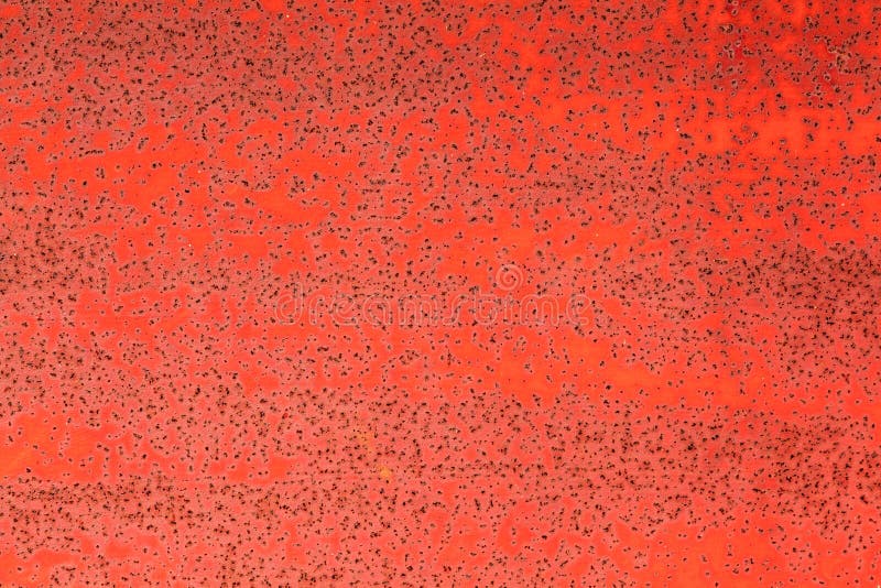 Red Painted Metal Background with Streaks of Rust for Creativity ...
