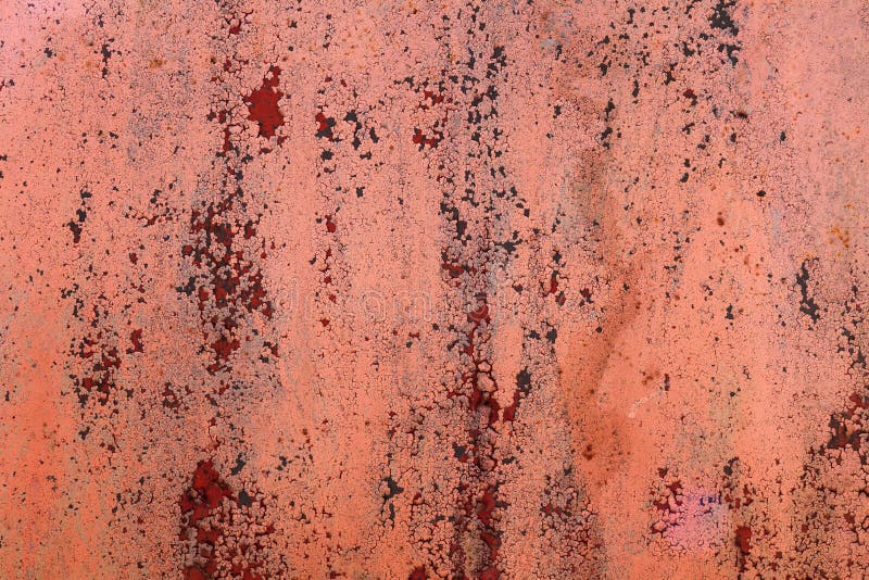 Red Painted Metal Background with Streaks of Rust for Creativity ...