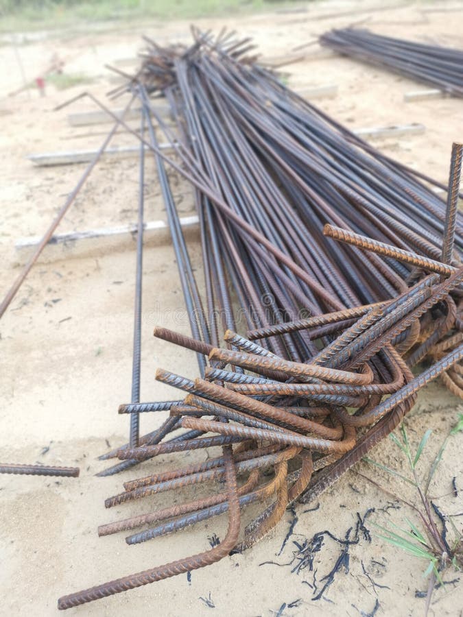 Metal Reinforced Frame or Block Lay on the Construction Site for Usage ...