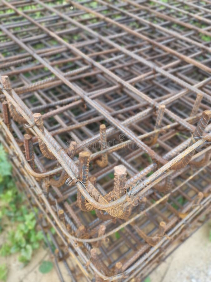 Metal Reinforced Frame or Block Lay on the Construction Site for Usage ...