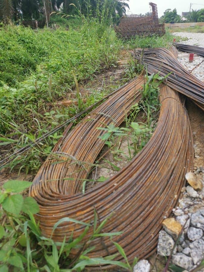 Metal Reinforced Frame or Block Lay on the Construction Site for Usage ...