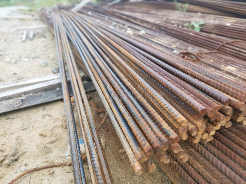 Metal Reinforced Frame or Block Lay on the Construction Site for Usage ...