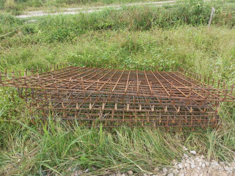 Metal Reinforced Frame or Block Lay on the Construction Site for Usage ...