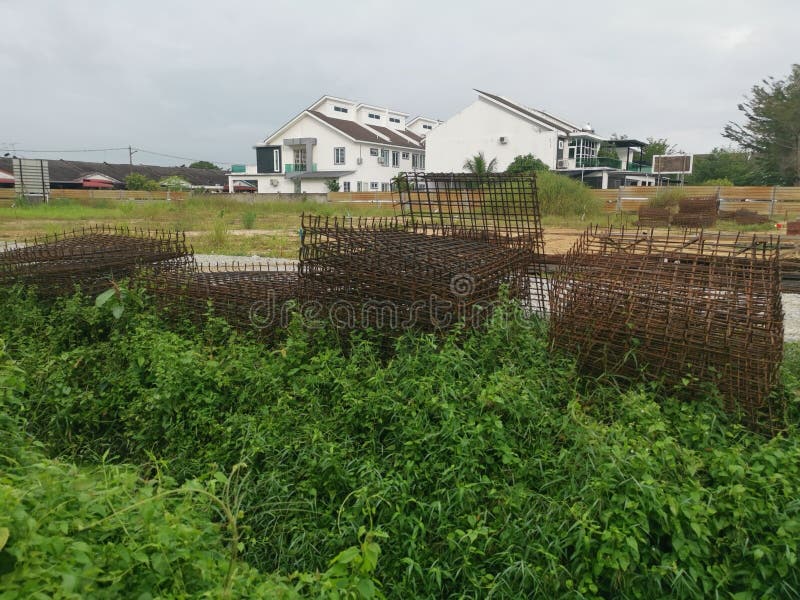 Metal Reinforced Frame or Block Lay on the Construction Site for Usage ...