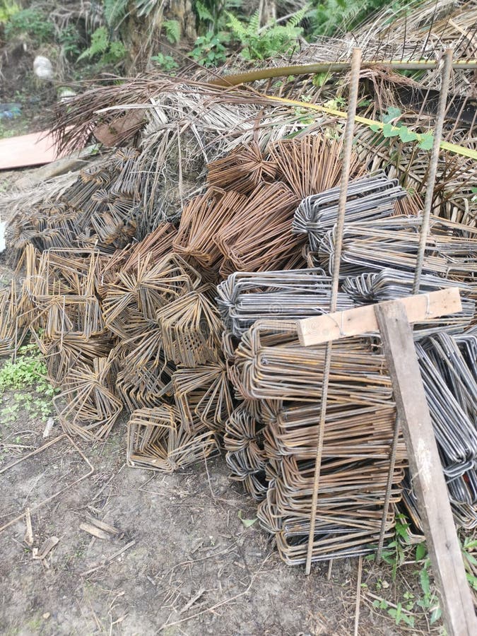 Metal Reinforced Frame or Block Lay on the Construction Site for Usage ...