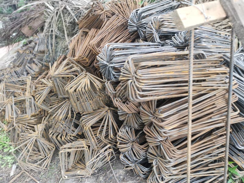 Metal Reinforced Frame or Block Lay on the Construction Site for Usage ...