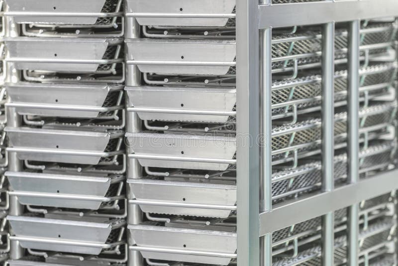 Metal storage boxes stock image. Image of rack, shelves - 128860877