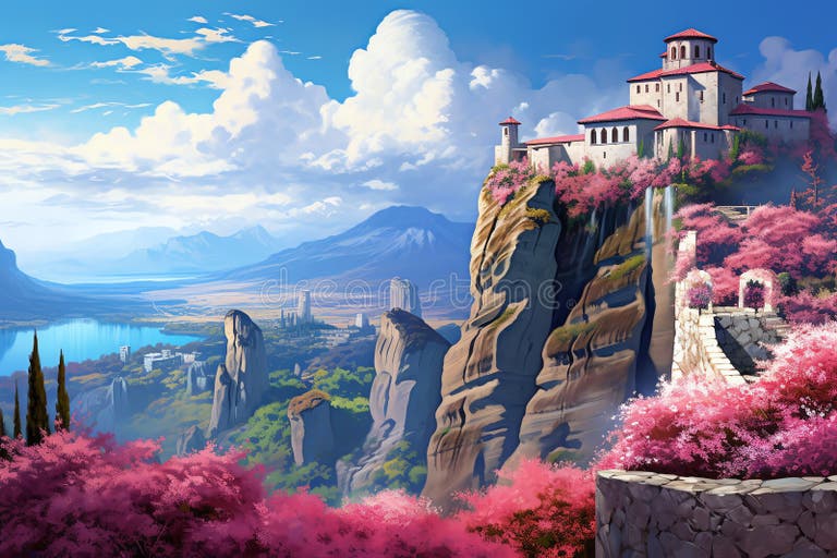 Greek Meteora Stock Illustrations – 235 Greek Meteora Stock ...