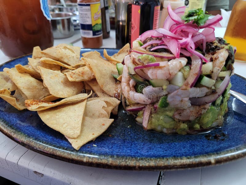 Image of a Mexican Dish Called Seafood Tower, Made with Shrimp and Fish ...