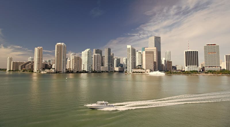 Miami Cityscape Metropolis with Horizon. Miami Cityscape Metropolis at ...