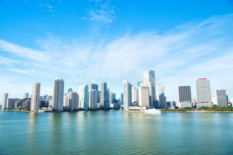 Image of Miami Skyscraper Skyline of Metropolis. Miami Skyscraper ...