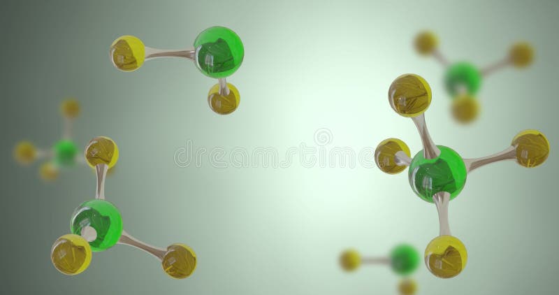 Image of Micro of Molecules Models Over Green Background Stock ...