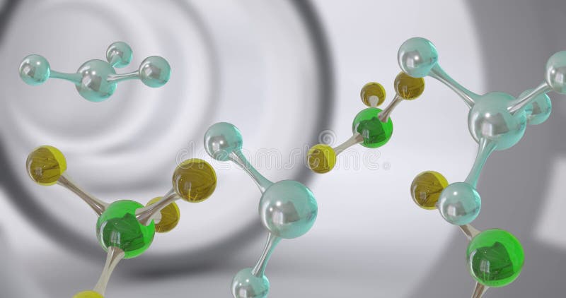 Image of Micro of Molecules Models Over Grey Background Stock Image ...