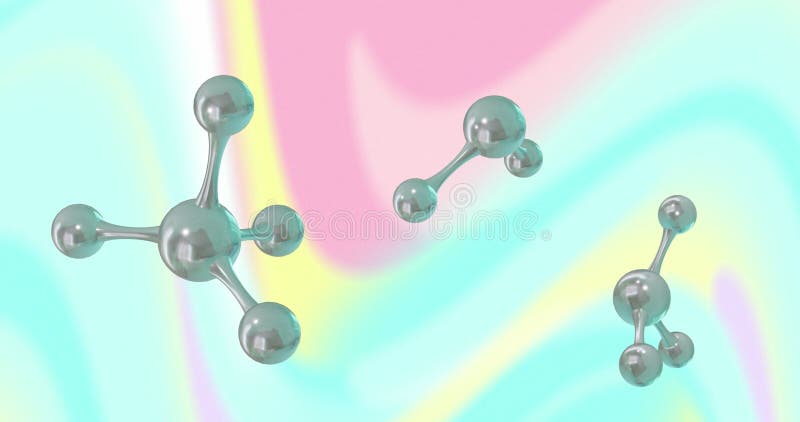 Image of Micro of Molecules Models Over Multi Coloured Background Stock ...