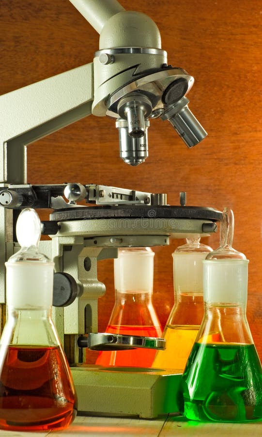 Image of microscope stock image. Image of medical, flask - 56785019
