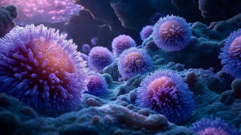 Image of Microscopic Observation of Bacteria that Glow when Illuminated ...