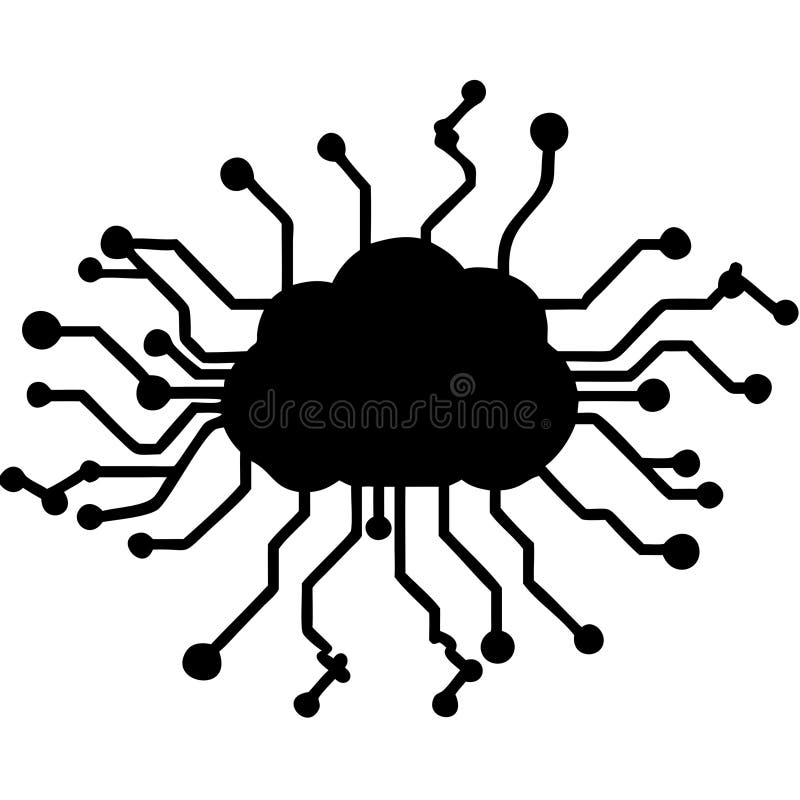 Cloud Computing Technology Vector for Digital Networks and Circuit Design Stock Illustration ...