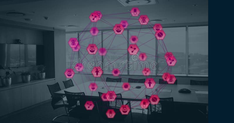 Image of Mobile Application Icons Forming Globe and Rotating in Empty ...