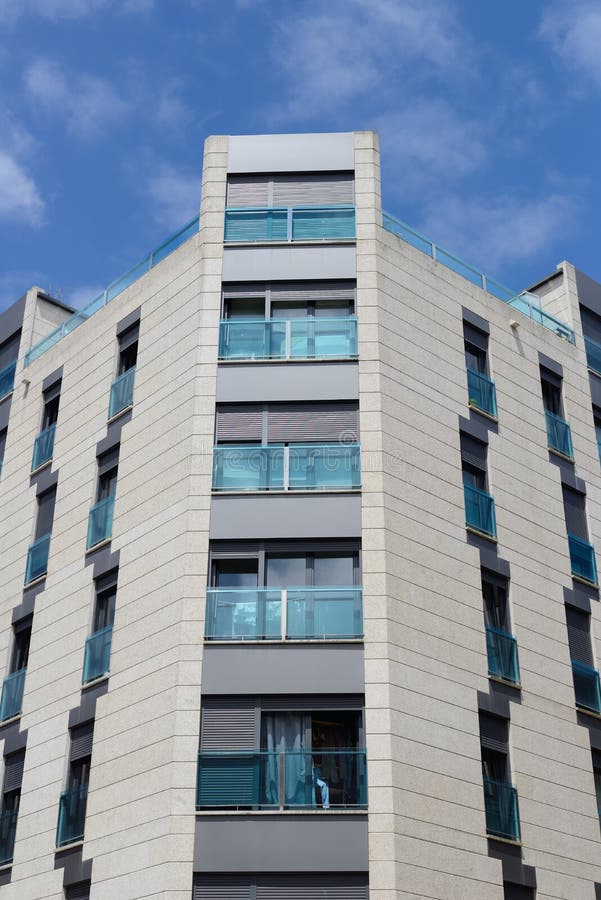 Modern Building Photographed from Below Stock Image - Image of landmark ...