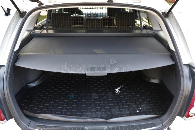 Image of Modern Clean Empty Car Trunk. Stock Image - Image of ...