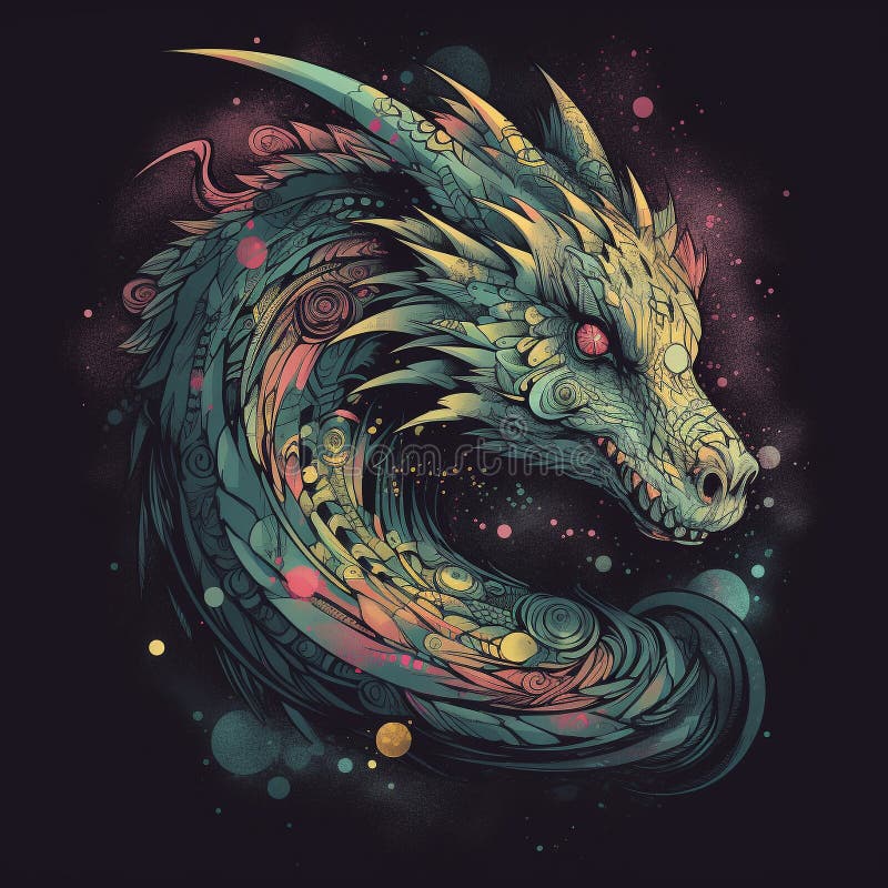 Image of the Modern Dragon. AI Generated Stock Photo - Image of fantasy ...