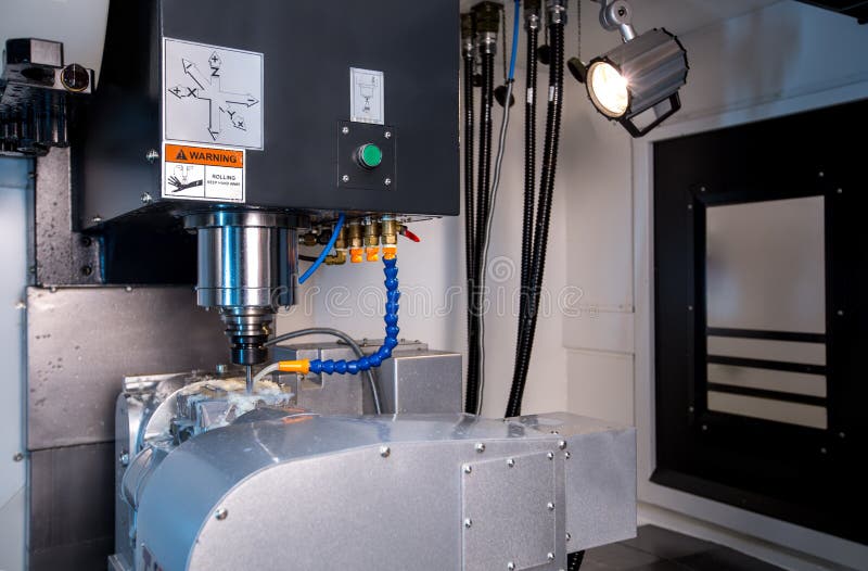 Image of Modern Milling Machine at Workshop Stock Photo - Image of ...