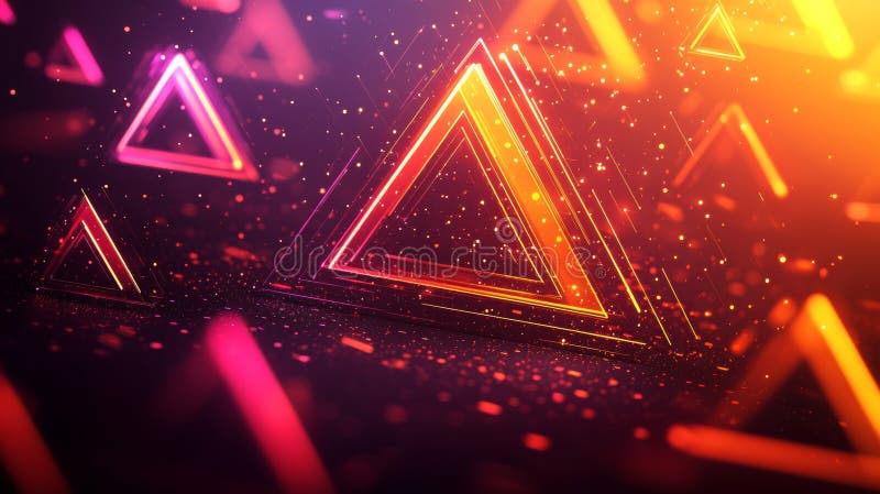 An Image of Modern Triangle Geometry Shapes Serves As an Abstract ...