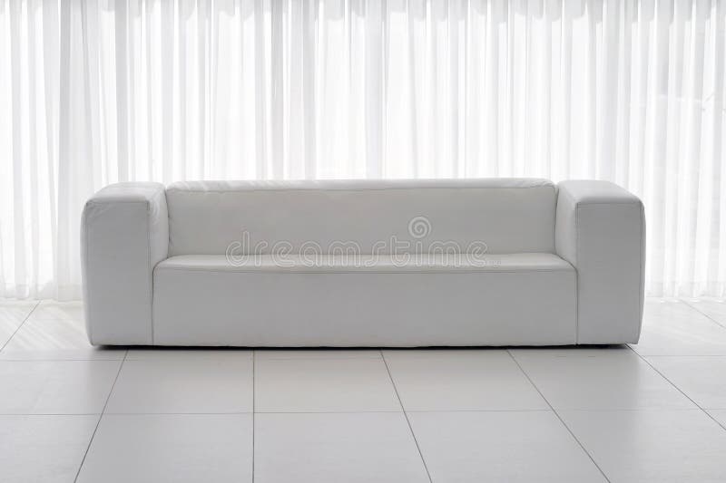 Image of a Modern White Sofa Stock Photo - Image of house, home: 168157510