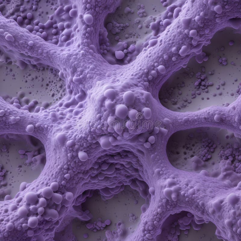 Picture of an Abstract Microbe, Bacteria in Purple Color Stock ...